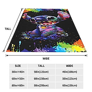 S/M Ultra-Soft Cartoon Throw Blanket Fleece Blanket Comfortable Blankets Soft Cozy Warm Flannel Blankets for Living Room Couch Bed 50 inches X40 inches