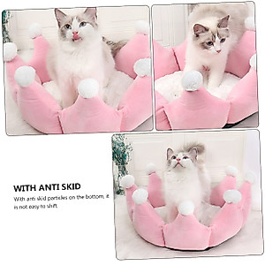 ABOOFAN Warm Pet Nest s Hort Hair House Pet Cat Bed Non-Slip Soft Fluffy Winter Pet Bed