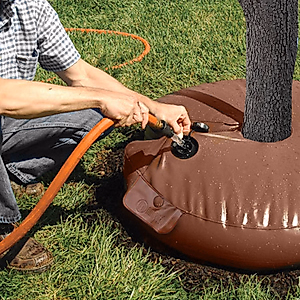 ANACOCO 2 Pack of Slow Release Tree Watering Ring Bags - Heavy Duty 15 Gallon Drip Irrigation Water Pouch - Complete with Improved Easy Fill Cap