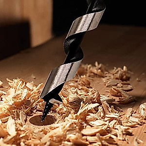 Masendelk Ship Auger Drill Bit 3/4 x 12 Inch, Wood Auger Bit with 3/8 Inch Hex Shank