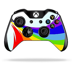 Protective Vinyl Skin Decal Skin Compatible with Microsoft Xbox One/One S Controller wrap Sticker Skins Rainbow Flood