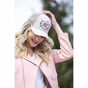 PACIFIC BRIM Women's Adjustable Cap Mesh Side Panels Trucker Hat - Let's Go Girls