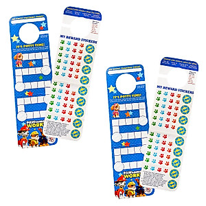 Nickelodeon PAW Patrol Potty Training Stickers Rewards Kit for Kids Learning to Use The Toilet, Blue, 2 Piece
