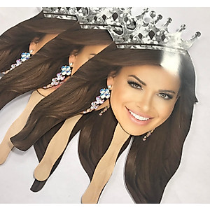 Face Cut Out on a Stick, 6 pack on a head paddle Photo Booth prop, 12 x 18 Fat Face Party Celebration Fun Digital Accessory