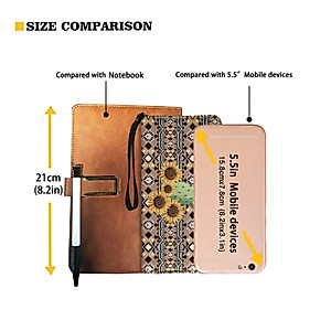 SCRAWLGOD Butterfly Floral Women Leather Wallets RFID Blocking Zip Around Credit Card Holder Clutch Purse Wristlet Strap