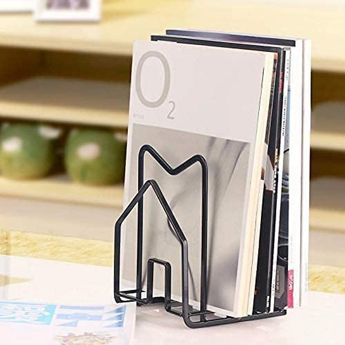 LINFIDITE Cutting Board Holder Chopping Boards Organizer Holder Kitchen Countertop Pot Pan Lids Rack Kitchenware Organizer Flat Steel 4.92 x 5.7 x 8.47 in. Black