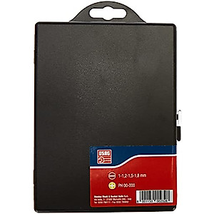 USAG 341 SH6 Precision Screwdrivers for Slot Head and Phillips Screws (Set of 6)