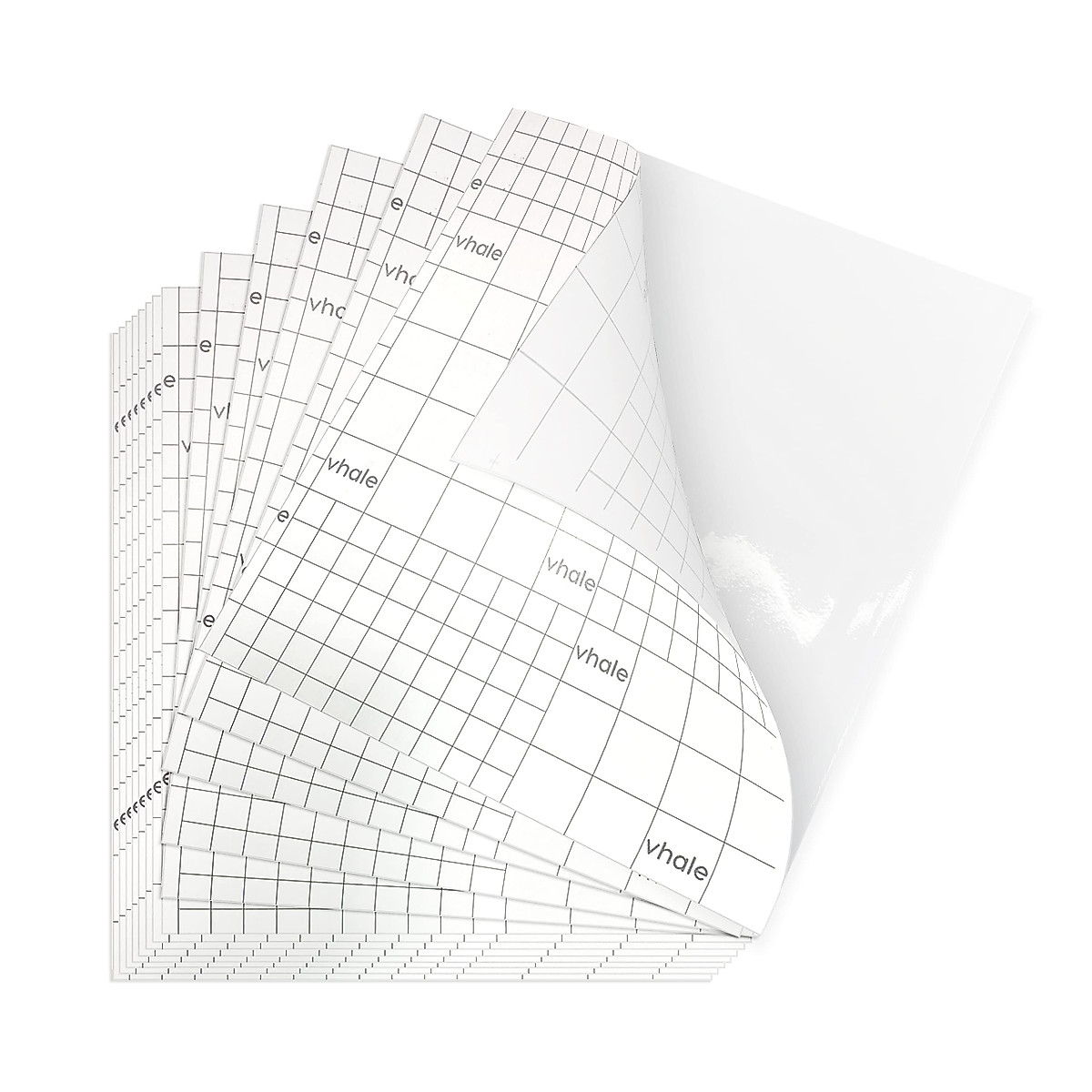 VHALE Glossy Clear Self-Adhesive Overlay Laminating Sheet Contact Papers, 7 X 8 Inches, Single-Sided, for Easy Application of Paper Suncatcher Kids’ Crafts, 3.15 Mil, Pack of 20