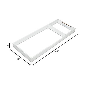 Sorelle Furniture Topper for Double Dresser, White, Crib