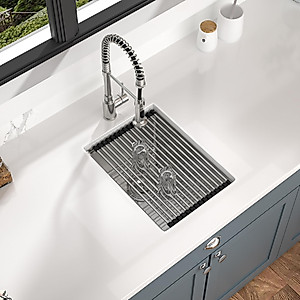 Undermount Bar Sink - Mocoloo 15 x 19 Inch Single Bowl Undermount Kitchen Sink 16 Gauge Stainless Steel Bar Prep Workstation 10" Deep Sinks