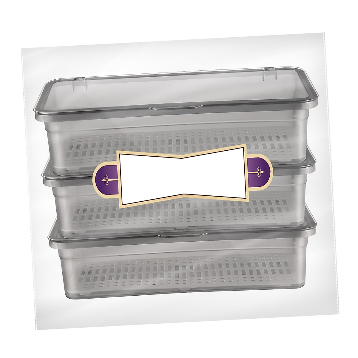 Cabilock Kitchen Drawer Organizer With Lid:3 Pcs Flatware Tray Silverware Tray Kitchen Cutlery Tray and Utensil Storage Container for Flatware and Silverware