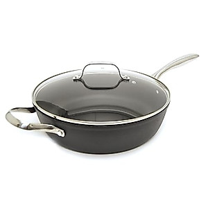 Starfrit 034723-002-0000 The Rock 11-inch Deep Diamond Fry Pan, Black