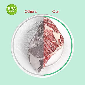 Fresh Keeping Bags 100 pcs, Food Cover, Plastic Bowl Covers Reusable, Plastic Wrap with Elastic for Fruit Vegetable, Meat and Food