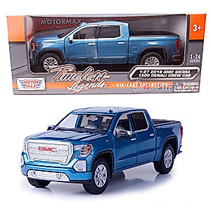 2019 GMC Sierra 1500 Denali Crew Cab - Blue 1:24-1:27 Scale Diecast Model by Motormax 79362