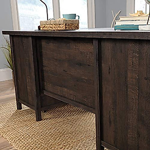 Sauder Costa Executive Desk, W 65.118 X D 29.528 X H 30.00, Coffee Oak finish