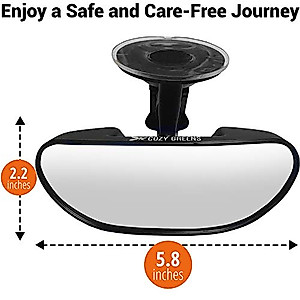 Rearview Baby Car Mirror Windshield Infant Front Facing, Shatterproof Child Safety Mirror, Adjustable Suction Cup (S) by COZY GREENS