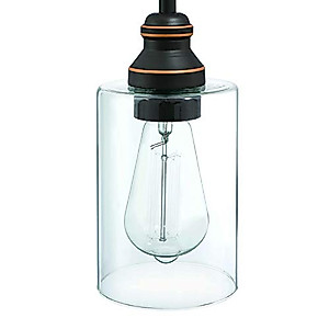 WISBEAM Pendant Lighting Fixture, Hanging Ceiling Lights with E26 Medium Base Max. 60 Watts, ETL Rated, Bulbs not Included, 1-Pack