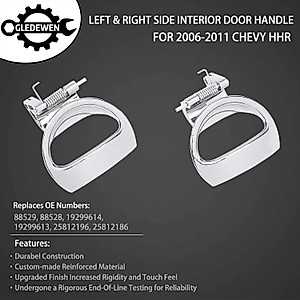 Gledewen Interior Door Handle Front Rear Driver & Passenger Side Pair | for 2006-2011 Chevy HHR | Replaces# 19299614, 19299613