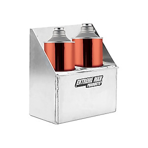 Extreme Max 5001.6294 Propane Torch or Fire Extinguisher Holder for Enclosed Race Trailer, Shop, Garage, Storage - Silver