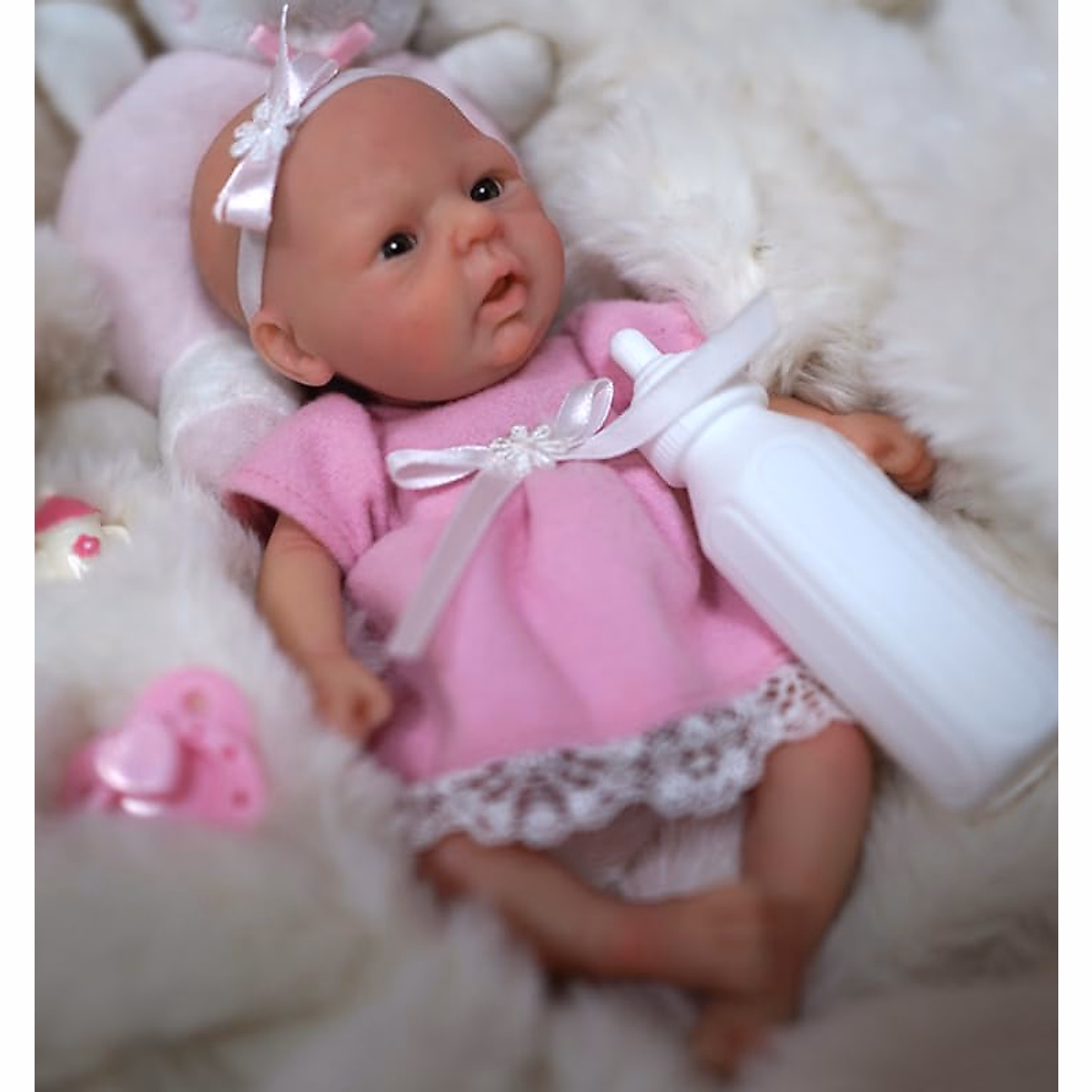Mire & Mire 7" Girl Micro Preemie Full Body Silicone Baby Doll Sophia Lifelike Mini Reborn Doll Surprice Children Anti-Stress