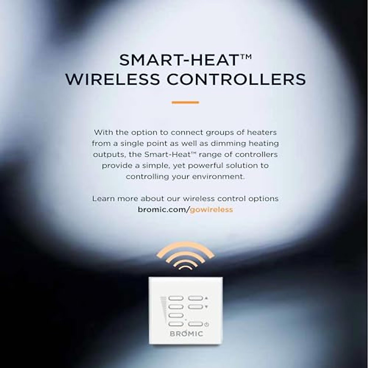 Bromic Heating BH3130011-1 Controls - Dimmer Switch for Smart-Heat Electric Heaters with Wireless Remote, Tungsten Wireless Dimmer Control with Remote for Bromic Heaters