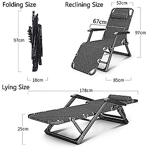 ガードレール Recliners Folding Zero Gravity Sun Loungers Recliner Lounge Chairs with Extra Thick Cushion