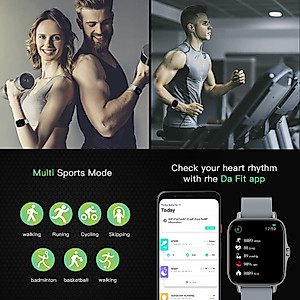 ANDFZ Smart Watch, Smart Watch for Android Phones(Call Receive/Dial), 1.70" HD Full Touch Screen Fitness Tracker for Android Phones with Heart Rate/Blood Pressure/Tracking for Women Men
