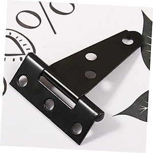 SEWOART T Hinges for Furniture 4PCS 2 Inches Heavy Duty T Hinge Zinc Coating Door Hinges Black Easy Install