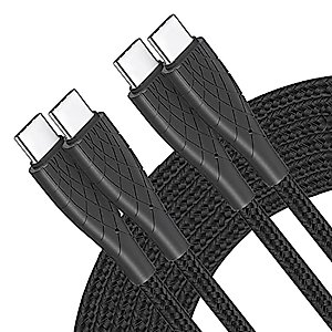 2Pack 10ft Long USB C to USB C Cable Charger Cord for Samsung Galaxy S23/S23 Plus/S23 Ultra/S22/S22+/S21 FE 5G/S20,Note 20 Ultra/10 A53,Google Pixel 6 7 Pro/4A 5G/5 4XL,60W(20V 3A)Fast Charge Charging