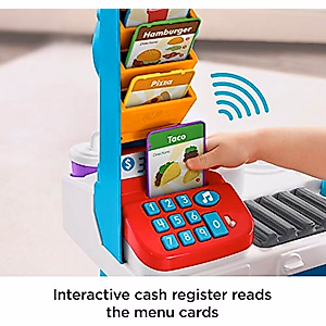 Fisher-Price Laugh & Learn Toddler Learning Toy Servin’ Up Fun Food Truck Electronic Playset With 24 Accessories For Ages 18+ Months