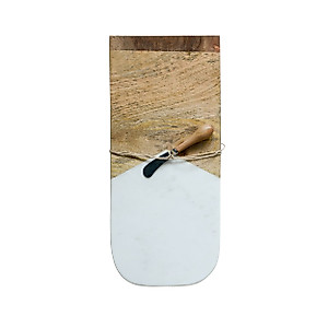 Marble & Mango Wood Cutting Board with Canape Knife
