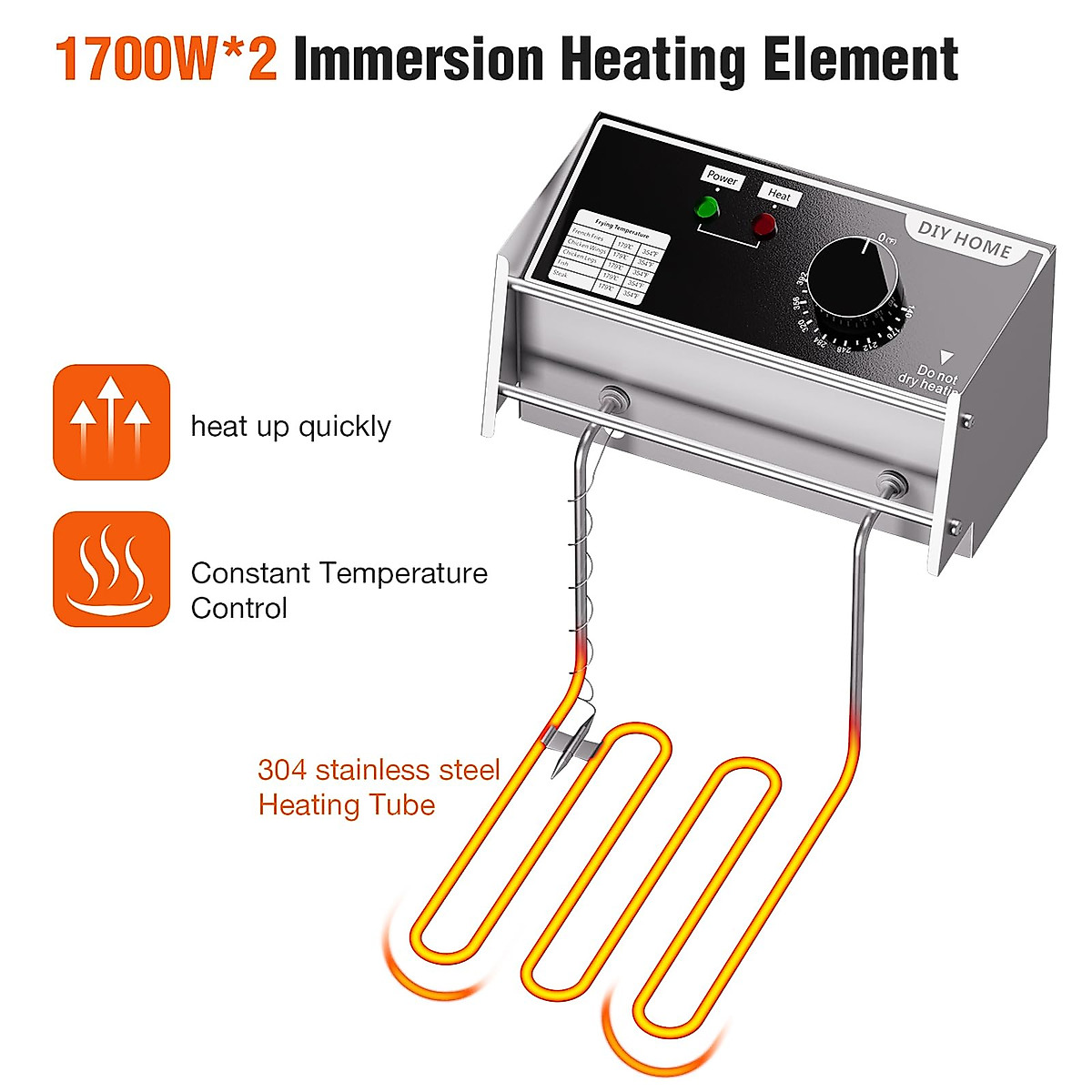 20.7Qt Deep Fryer, 3400W Electric Countertop Deep Fryer with 2 x 6.35 QT Removable Basket Commercial Deep Fryers Frying Machine w/Temperature Control