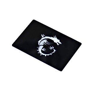 Savant PCs SSD 2.5 Inch Hard Drive Shroud Cover with Dragon Logo Design with Adhesive Backing - Black and White