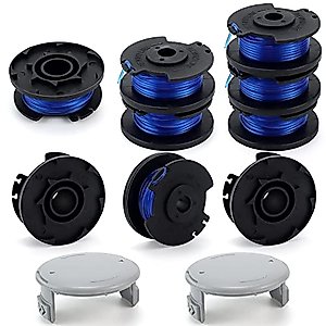 0.065" Spool Replacement fit for Ryobi AC14RL3A with 522994001 Weed Eater Spool Cap Cover fit for Ryobi One 18V, 24V, 40V Cordless Trimmers(9 Spool + 2 Cap)