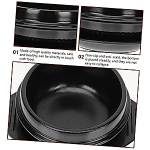 GANAZONO Korean Miso Soup Pot Soup Pot with Lid Induction Stock Pot Korean Stone Pot 1 Set Induction Stew Pot Soup Stew Pot Soup Cookware Ceramic Kitchen Cooking Pot Casserole Pot Crock