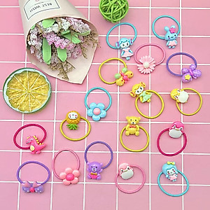 AMMY Hair Tie, 100 Pcs Hair Bands for Girls, Toddler Hair Ties, Colorful Hair Accessories, Ponytail Holders for Kids, Infant Girls, Children