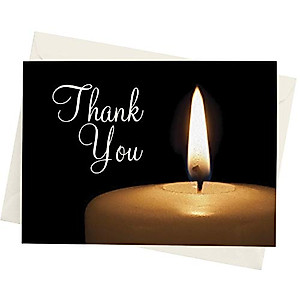 MPC Brands Funeral Thank You Cards - Sympathy Bereavement Thank You Cards With Envelopes - Message Inside (50, Religious)