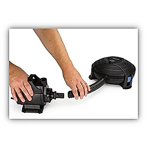 Aquascape 95110 Biological and Mechanical Submersible Pond Filter, small piece of pipe or 3/4-inch threaded fitting, Black