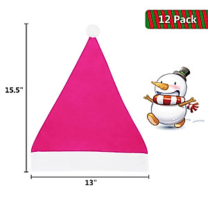 SORANGEUN 96pcs Comfortable Santa Claus Hats, Red Classic Christmas Hats for Men & Women, Gorros De Navidad