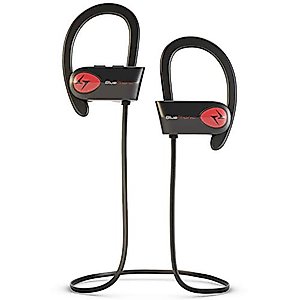 BluePhonic Bluetooth Earbuds Headphones, Best Wireless Sports Earbuds w/Mic HD Stereo Sweatproof Earphones for Gym Running Workout IPX7 Waterproof Noise Cancelling Earphones Noise Cancelling Headsets