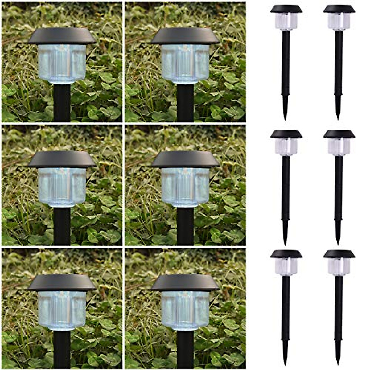Tangkula LED Solar Garden Lights 6 Pack Waterproof Outdoor Solar Lights for Garden Path Walkway Outdoor Landscape Lighting Yard Lawn Deck Lamps
