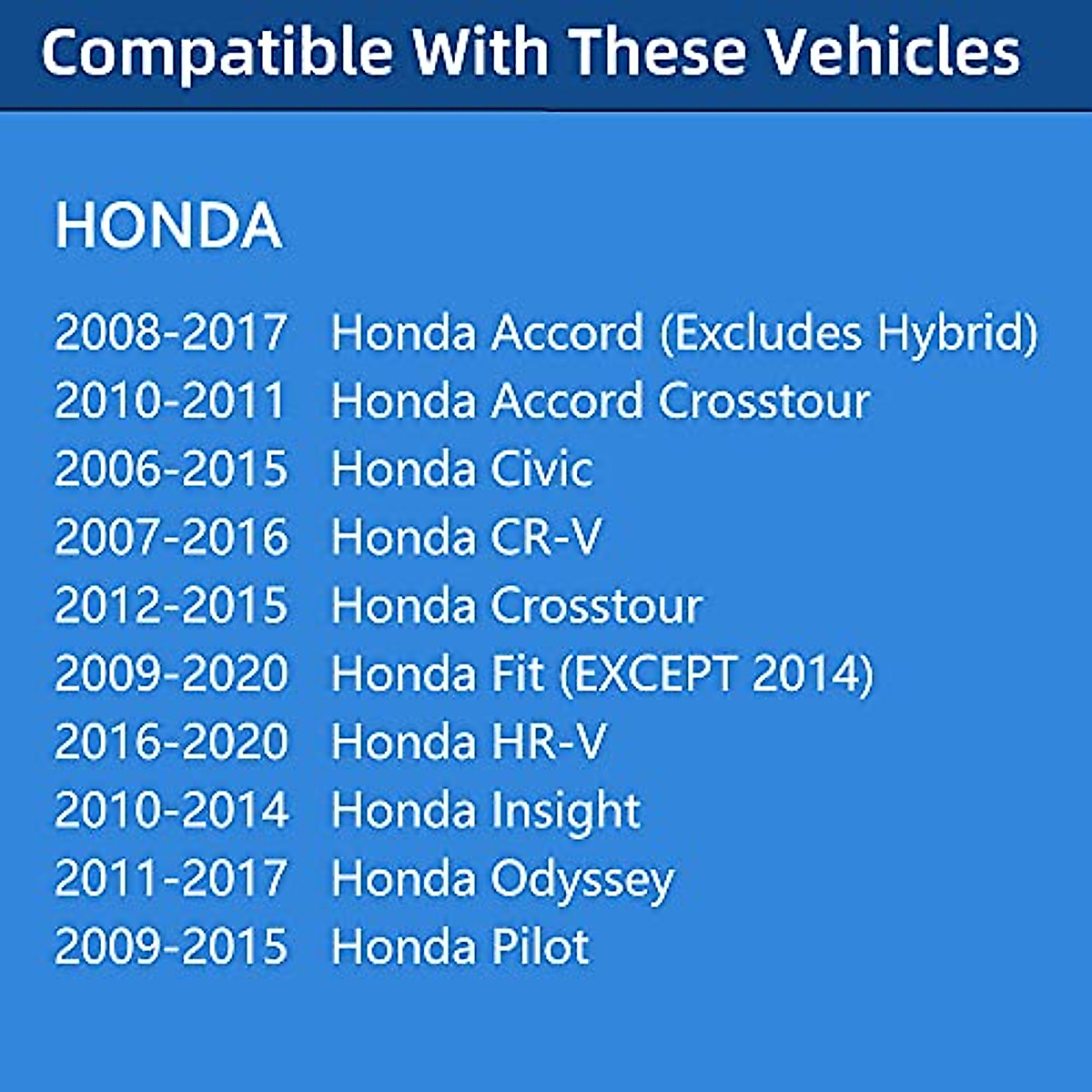 Gas Cap, Fuel Cap For Honda Civic, Accord, Pilot, CRV/CR-V, Crosstour, Fit, Odyssey, Insight, HRV/HR-V, Replaces 17670-T3W-A01,2007,2008,2009,2010,2011,2012,2013,2014,2015,2016,2017,2018,2019,2020