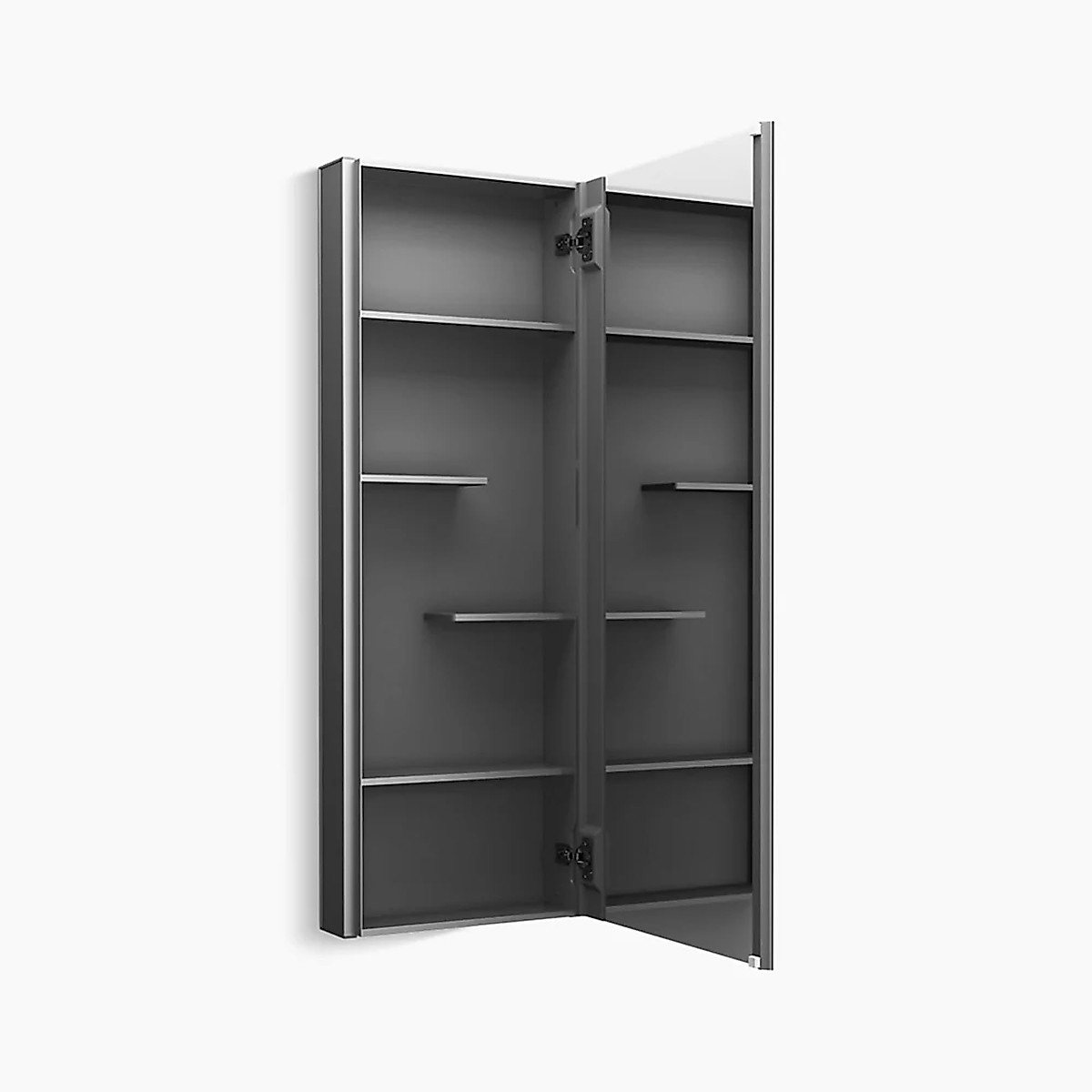 KOHLER K-81147-DA1 Maxstow Frameless Surface Mount Bathroom Medicine Cabinet, 15" x 40", Dark Anodized Aluminum