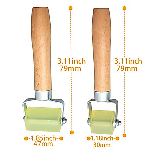 YiePhiot Car Audio Sound Deadening Roller Rubber Installation Tool for Seam Roller Auto Noise Roller Car Sound Deadener Application Installation Tool Rolling Wheel Accessories (2 Pack)