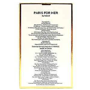 Hybrid & Company Paris for Her Fragrance for Natural Spray Sweet Scent Women Eau De Parfum 3.4 Fl Oz