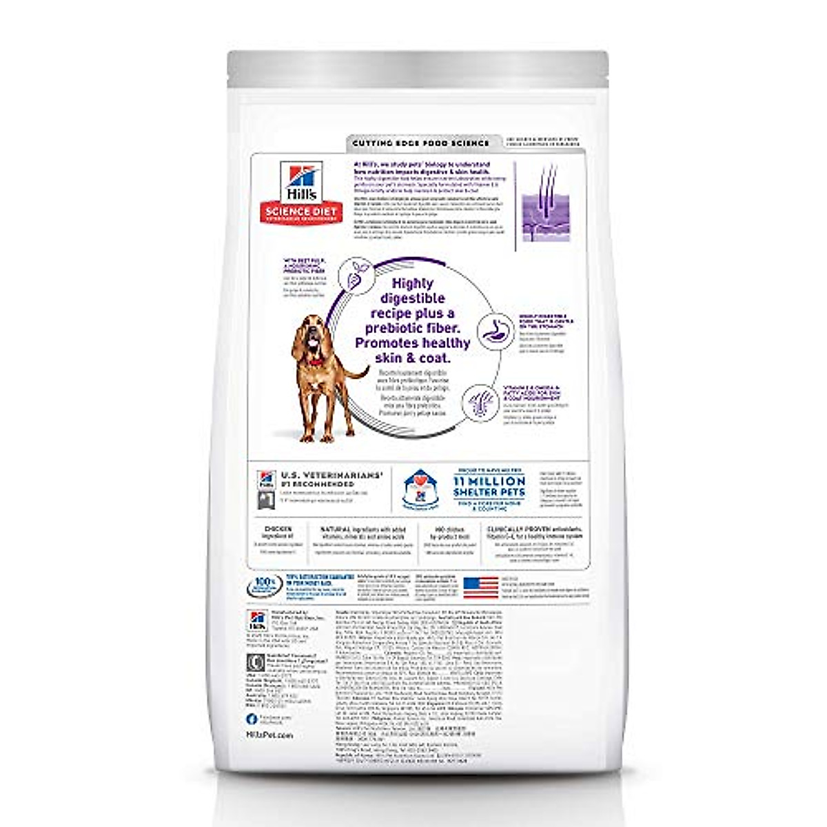 Hill's Science Diet Dry Dog Food, Adult, Sensitive Stomach & Skin, Chicken & Barley Recipe, 30 lb. Bag