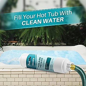 Poolzilla Prefilter 1-Pack for Pools, Spas, & Hot Tubs, Attaches to Standard Garden Hoses with 3/4" Threads, Reduces Metals, Odors, and Chlorine Up to 8,000 Gallons