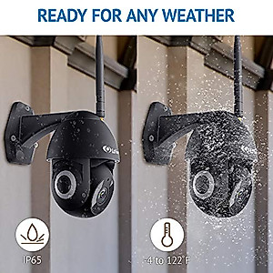 LaView Security Camera Outdoor,1080P HD Wi-Fi Home Security Cameras with Pan/Tilt 360 View,Night Vision,2-Way Audio,IP65,Motion Detection Activity Alert,Easy Set Up,USA Cloud Service with Alexa