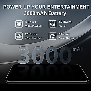 Xgody Unlocked Cell Phone X60, 6.0 Inch Android 9.0 OS Smartphone, 2022 New 4G Dual SIM Standby Cheap Cell Phones, 3000mAh Massive Battery Dual 5MP Camera Android Phone with Face Recognition (Black)