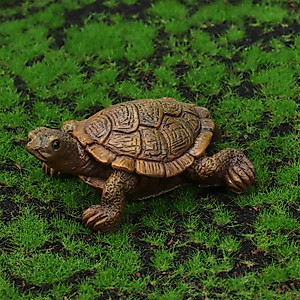 4 Pcs Mini Turtles Miniature Figurines Simulation Small Tortoise Ornaments Realistic Sea Turtles Resin Cute Beach Sea Turtles for Bonsai Craft Fairy Garden Succulent Planter Decorations